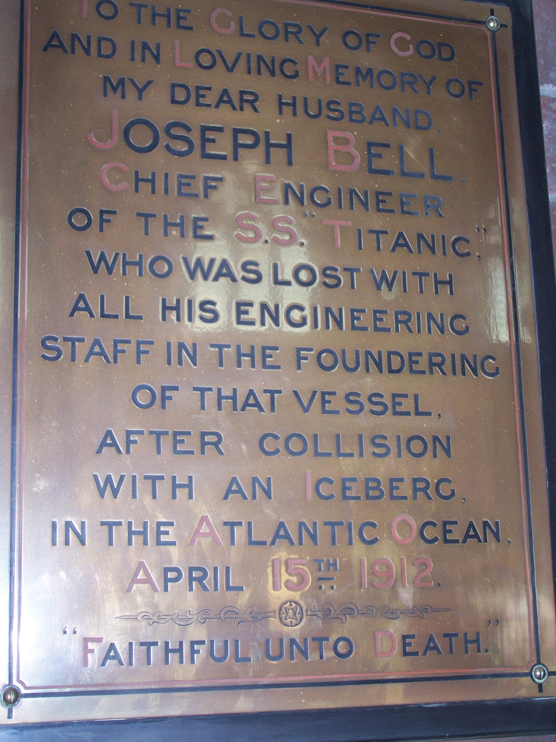 Joseph Bell Memorial St Faith’s Church Crosby Merseyside | Joseph Bell ...